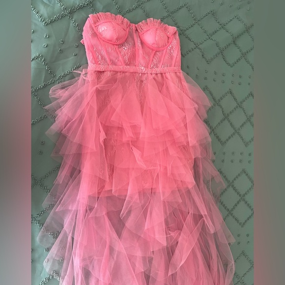 Dresses | Pink Prom Or Formal Dress With Short Underskirt And Full ...